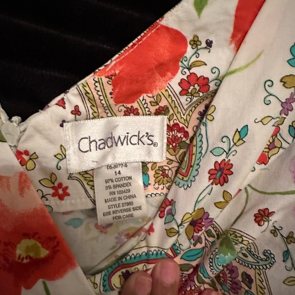 Chadwicks | Dresses | Flowers And Paisley Mini Dress | Poshmark
